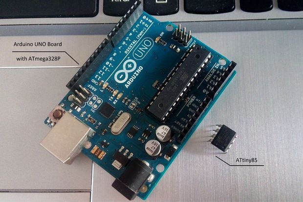 How to program the ATtiny85 with the Arduino UNO board - Electronics-Lab.com - beplay体育 下载 ...