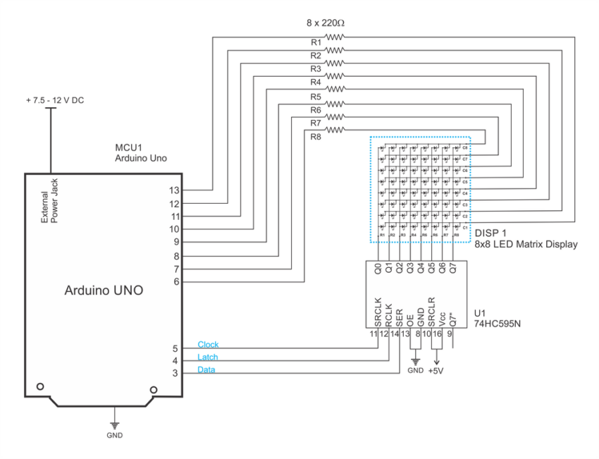 Circuit-Diagram-8X8-LED-Matrix-Interface-with-Arduino——Electronics-Lab.com - beplay体育 下载,beplay登录平台
